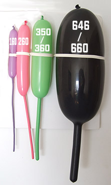 Balloon Sizes and Types - Balloon Art Online - Online Balloon Courses ...