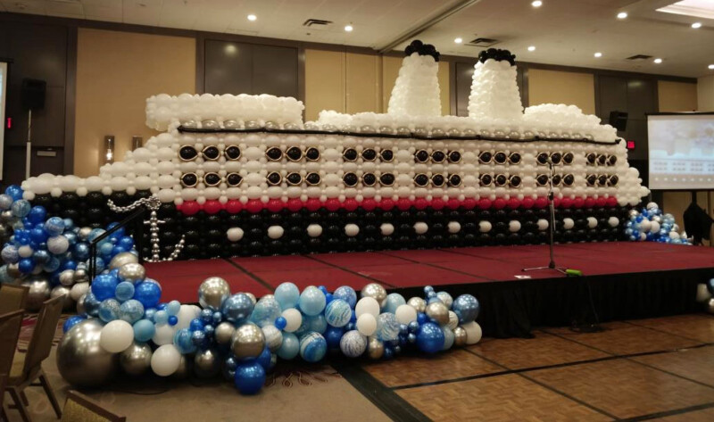 Titanic Ship Large Scale Backdrop Balloon Wall (PDF)